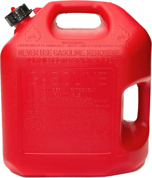 Midwest Can 5610 5 GL Red Gasolin Can With Quick Flow Spout