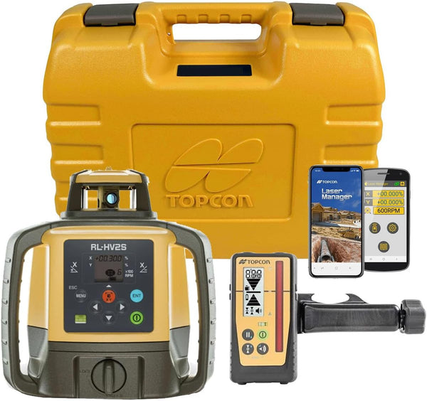 Topcon RL-HV2S Dual Grade Laser Level | 800m Range, Horizontal & Verti