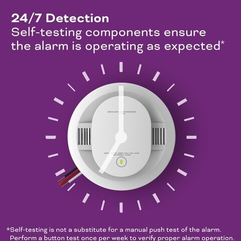 Kidde 900-CUAR Hardwired Smoke & Carbon Monoxide Alarm with AA Battery