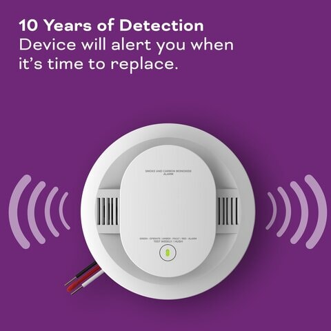 Kidde 900-CUAR Hardwired Smoke & Carbon Monoxide Alarm with AA Battery