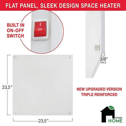 EconoHome - Wall Mount Space Heater Panel - 400 Watt Convector Heater