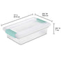 Sterilite 19618606 Small Clip Box, Clear Lid & Base w/Colored Latches ...