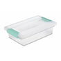 Sterilite 19618606 Small Clip Box, Clear Lid & Base w/Colored Latches ...