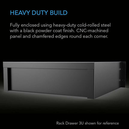 AC Infinity - Heavy-Duty Rack Drawer With Aluminium Faceplate, 3U