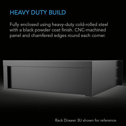 AC Infinity - Heavy-Duty Rack Drawer With Aluminium Faceplate, 2U